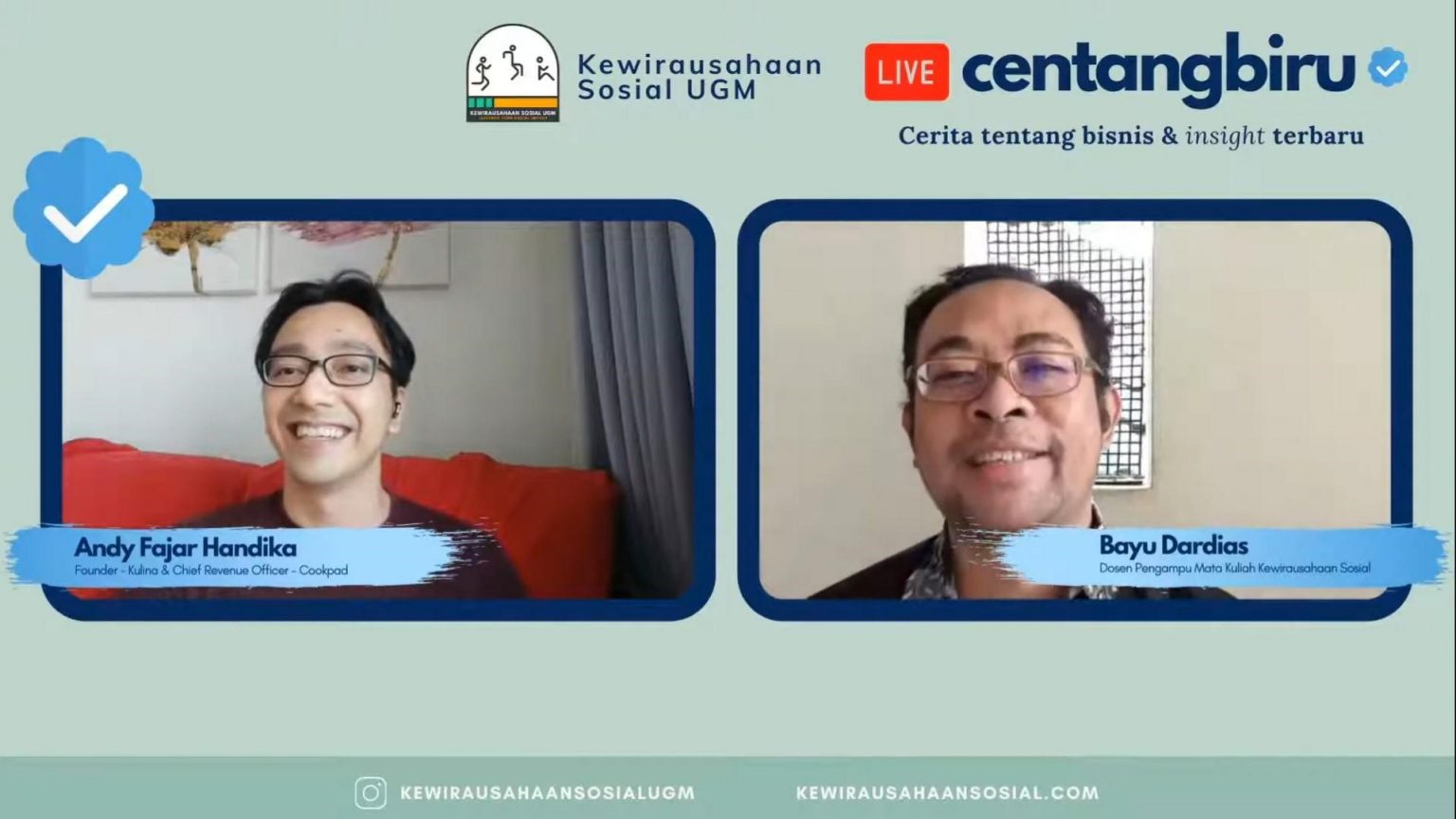 Second Episode of Centang Biru Social Entrepreneurship UGM: Revenue ...