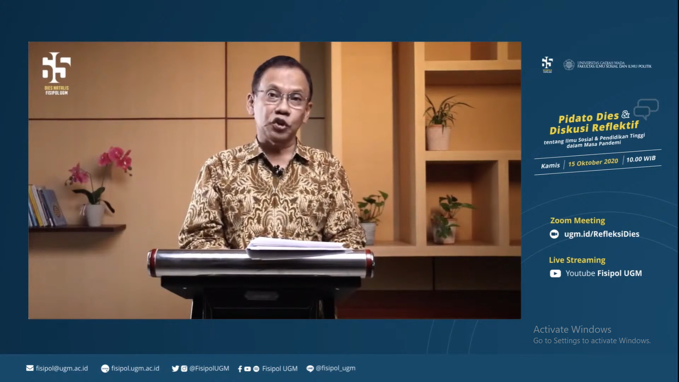Merayakan Dies Natalis Fisipol Ke-65 Lewat Diskusi Reflektif “Ilmu Sosial Dalam Masa Pandemi ...