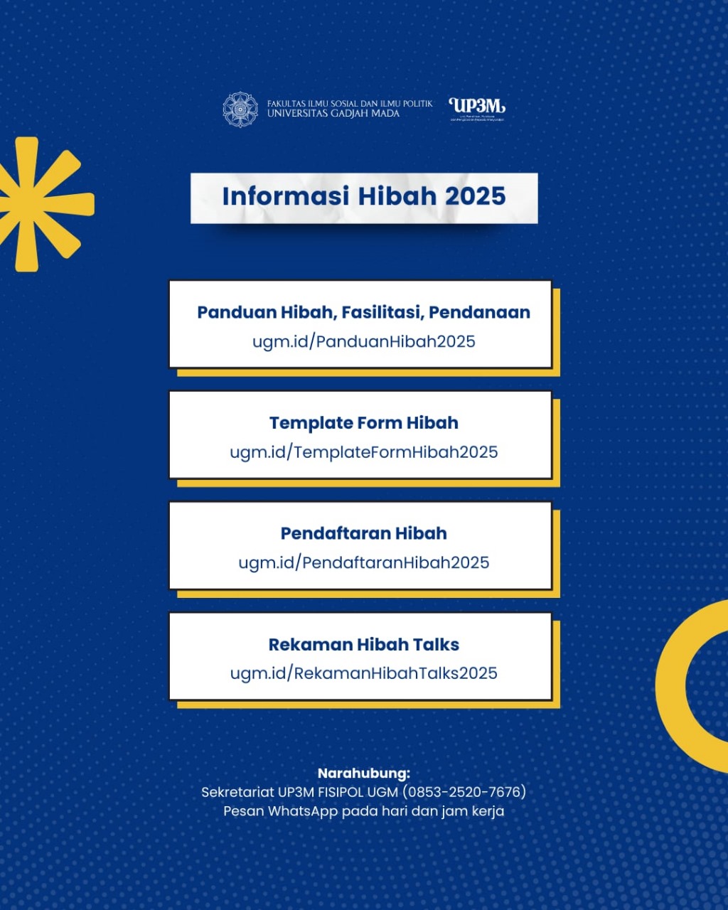Informasi Hibah Riset 2025 – Fakultas Ilmu Sosial dan Ilmu Politik